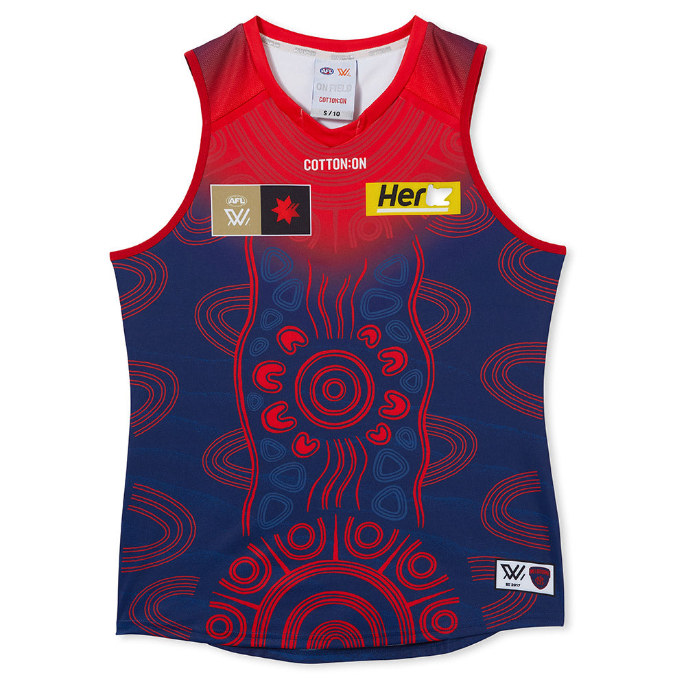 Melbourne Season 8 AFLW Authentic Indigenous Guernsey – The AFL Store