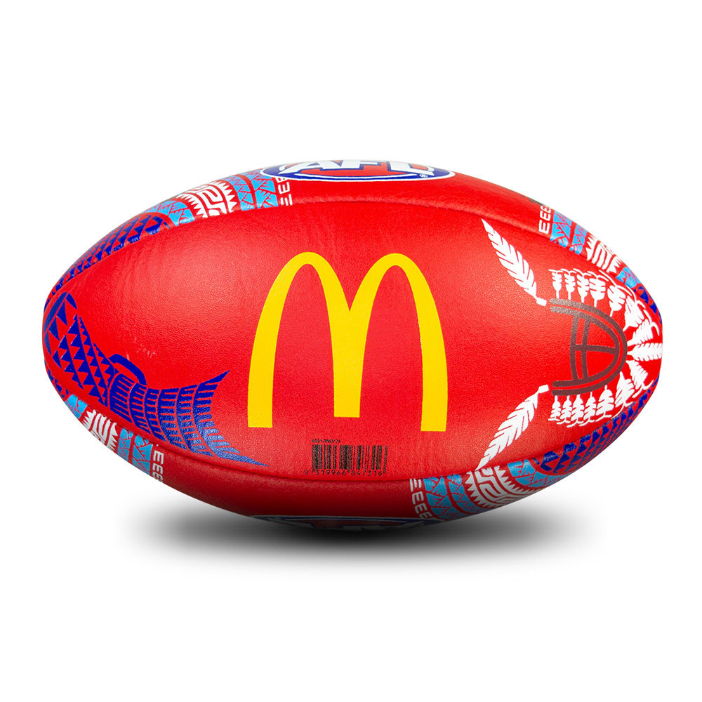 Sherrin 2024 Sir Doug Nicholls Round Replica Game Football - Red – The ...