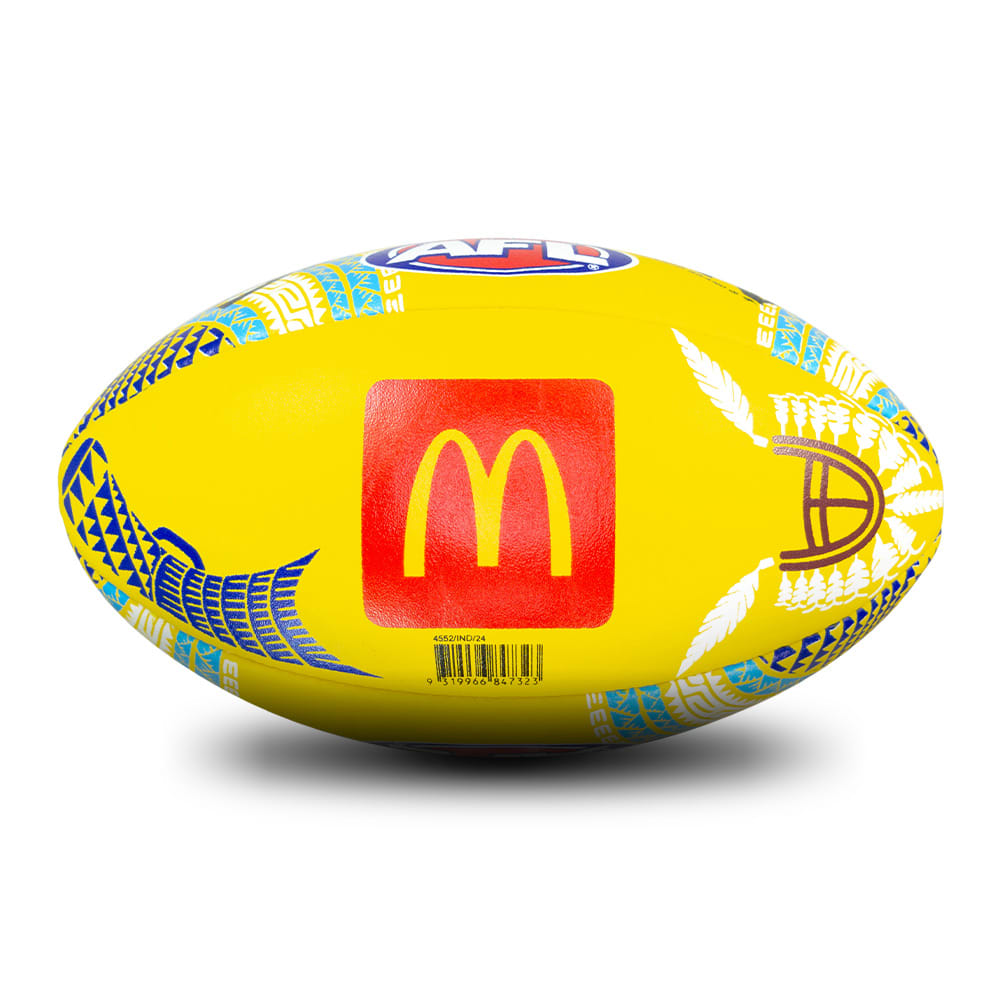 Sherrin 2024 Sir Doug Nicholls Round Replica Game Football - Yellow ...