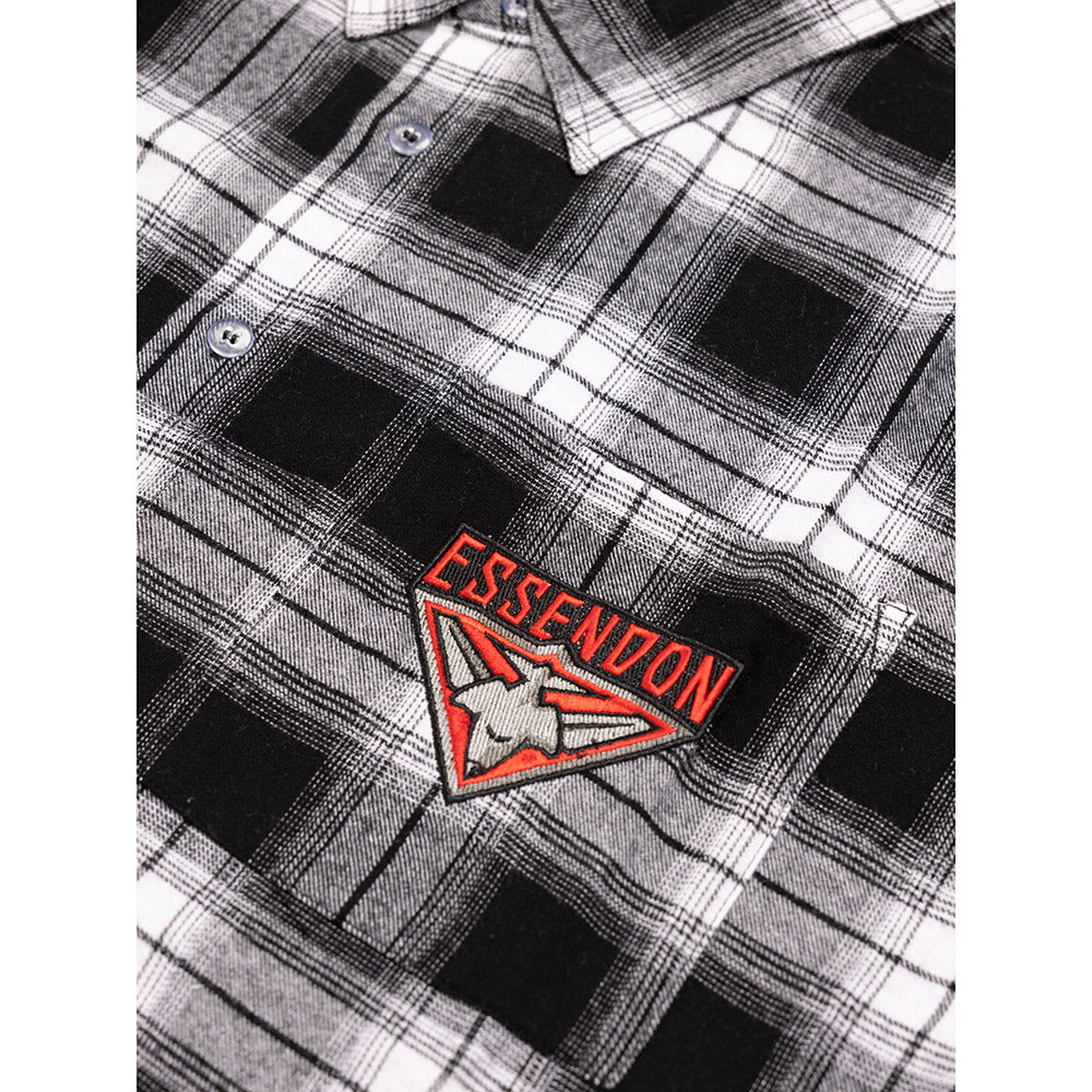 Essendon Mens Check Flannel Shirt – The AFL Store