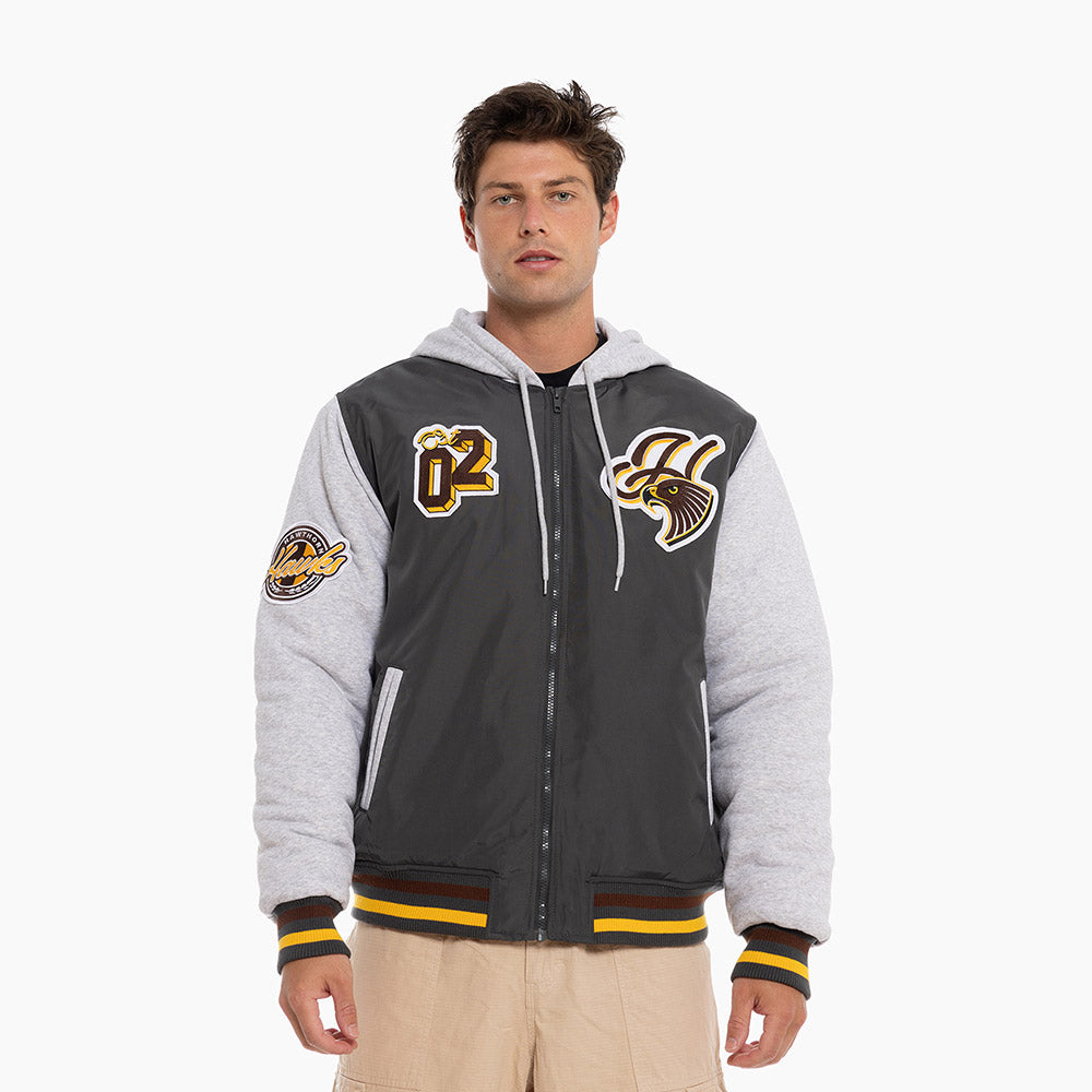 Hawthorn Adult Patchwork Bomber Jacket – The AFL Store