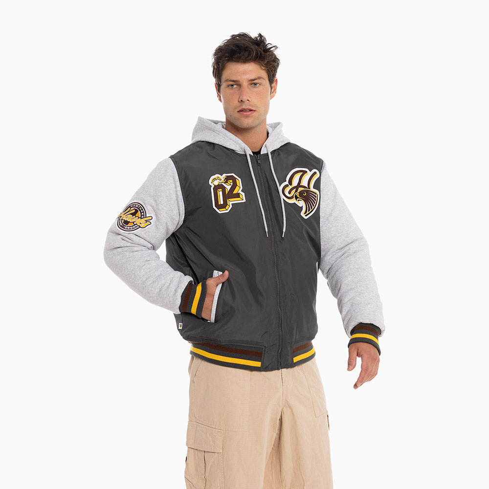 Hawthorn Adult Patchwork Bomber Jacket – The AFL Store