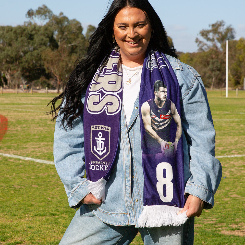 Fremantle Player Scarf - Andrew Brayshaw – The AFL Store