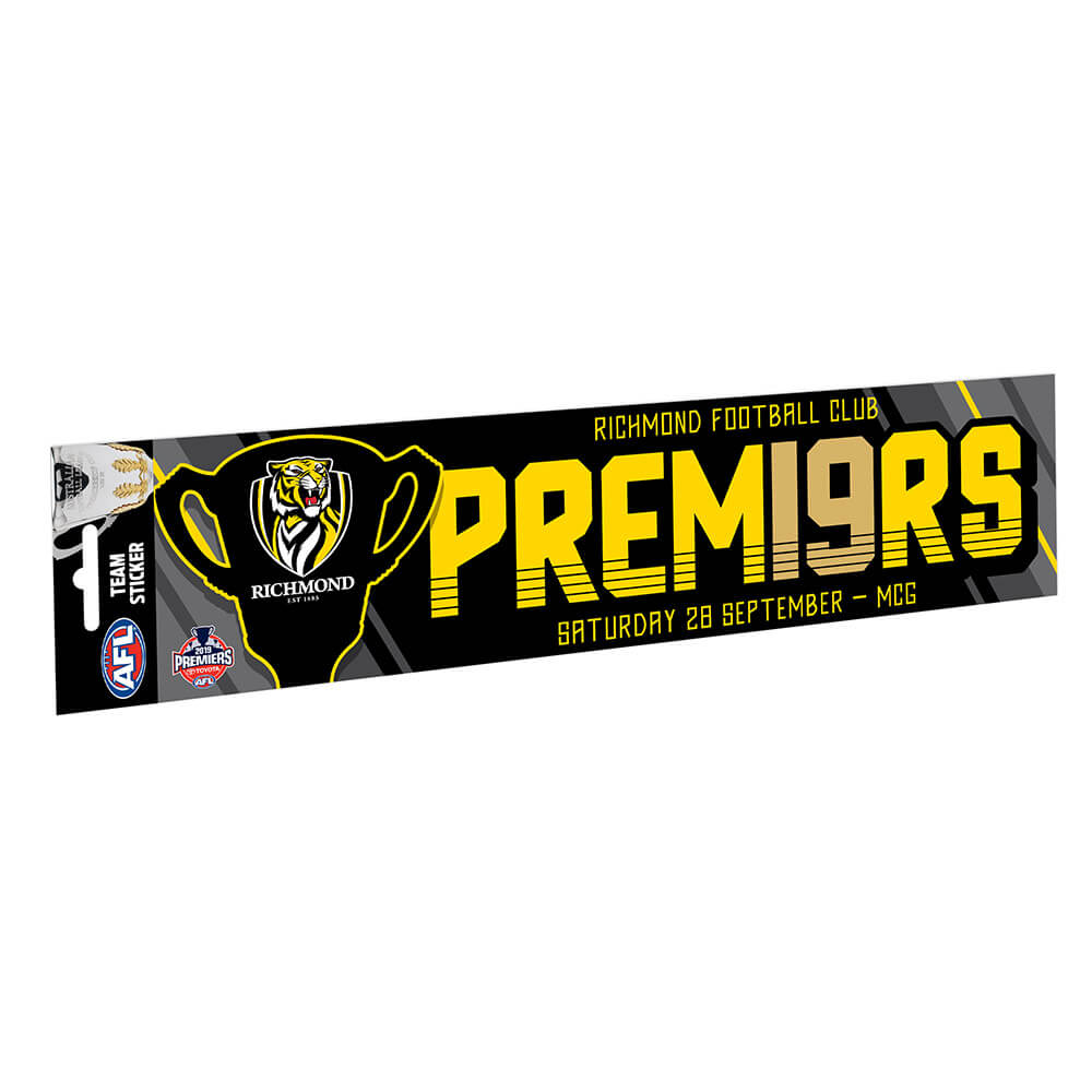 Richmond Tigers 2019 Premiers Bumper Sticker – The AFL Store