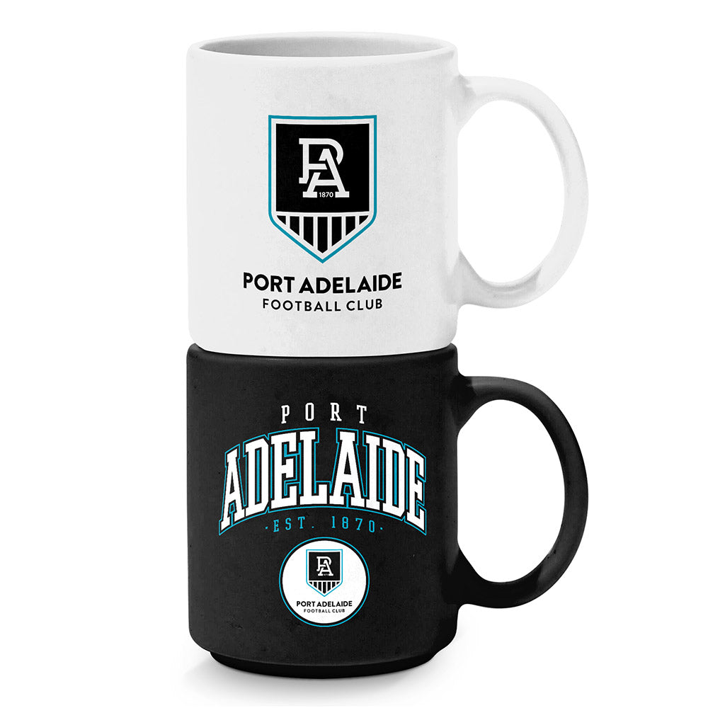 Port Adelaide Stackable Ceramic Mugs – The AFL Store
