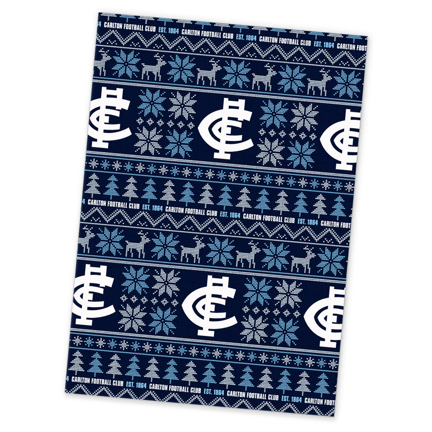 Carlton Christmas Wrapping Paper – The AFL Store