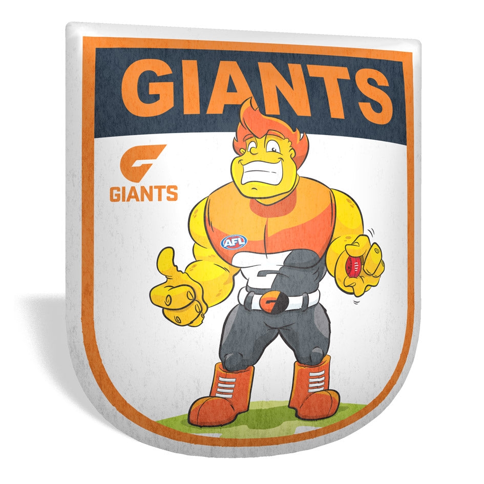 GWS Giants Retro Mascot Shaped Cushion – The AFL Store