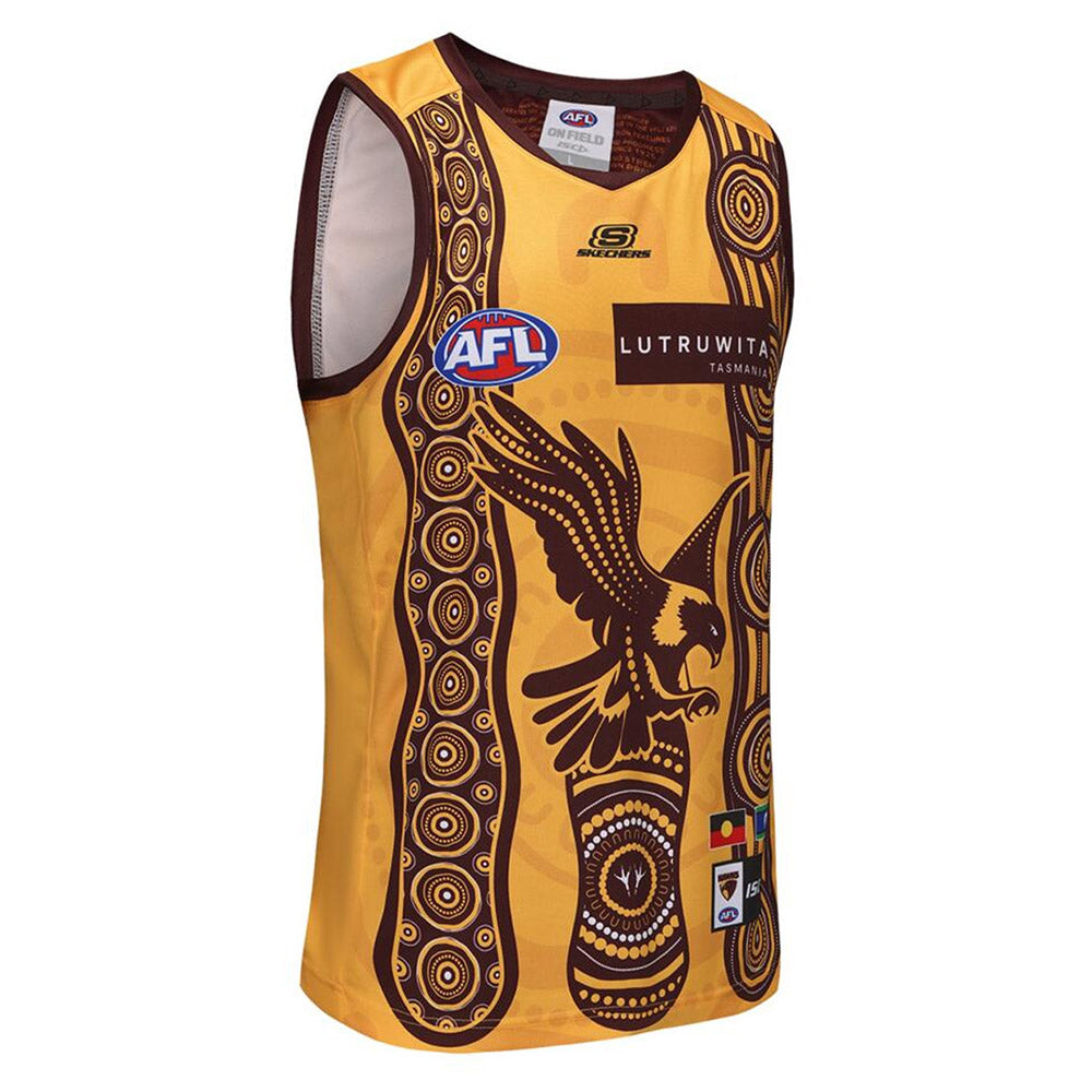 Hawthorn 2025 Authentic Adult Gold Indigenous Guernsey – The AFL Store