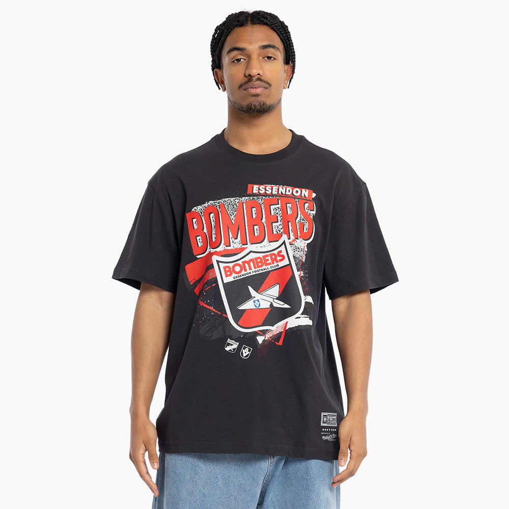 Essendon Bombers Mitchell & Ness Abstract Logo Tee – The AFL Store