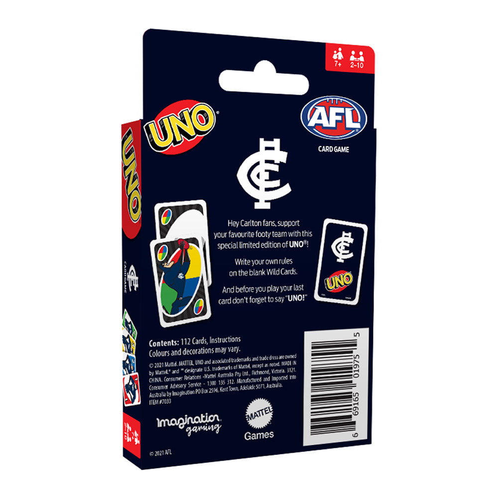 Carlton Uno Card Game – The AFL Store