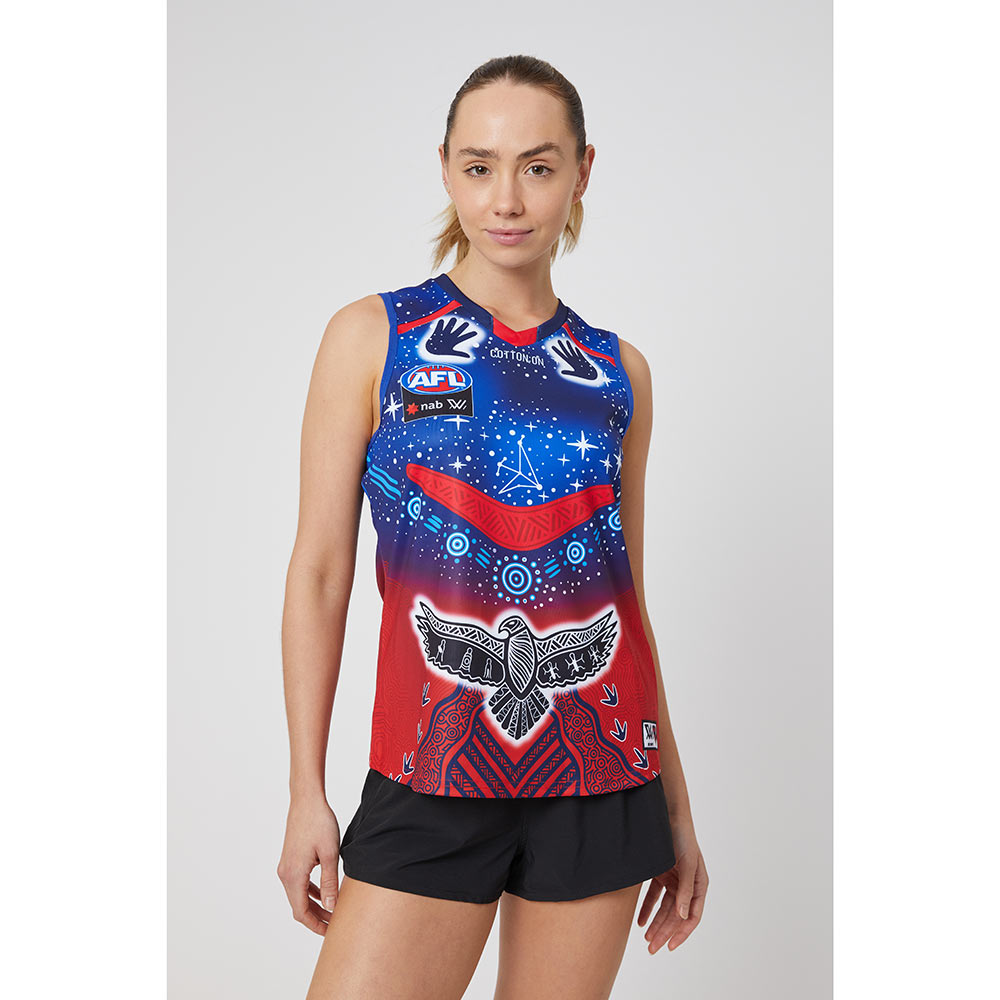 Melbourne Demons AFLW Season 7 Womens Indigenous Guernsey – The AFL Store