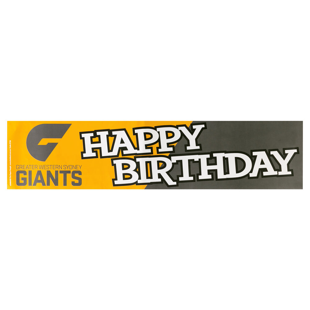 GWS Giants Birthday Banner – The AFL Store