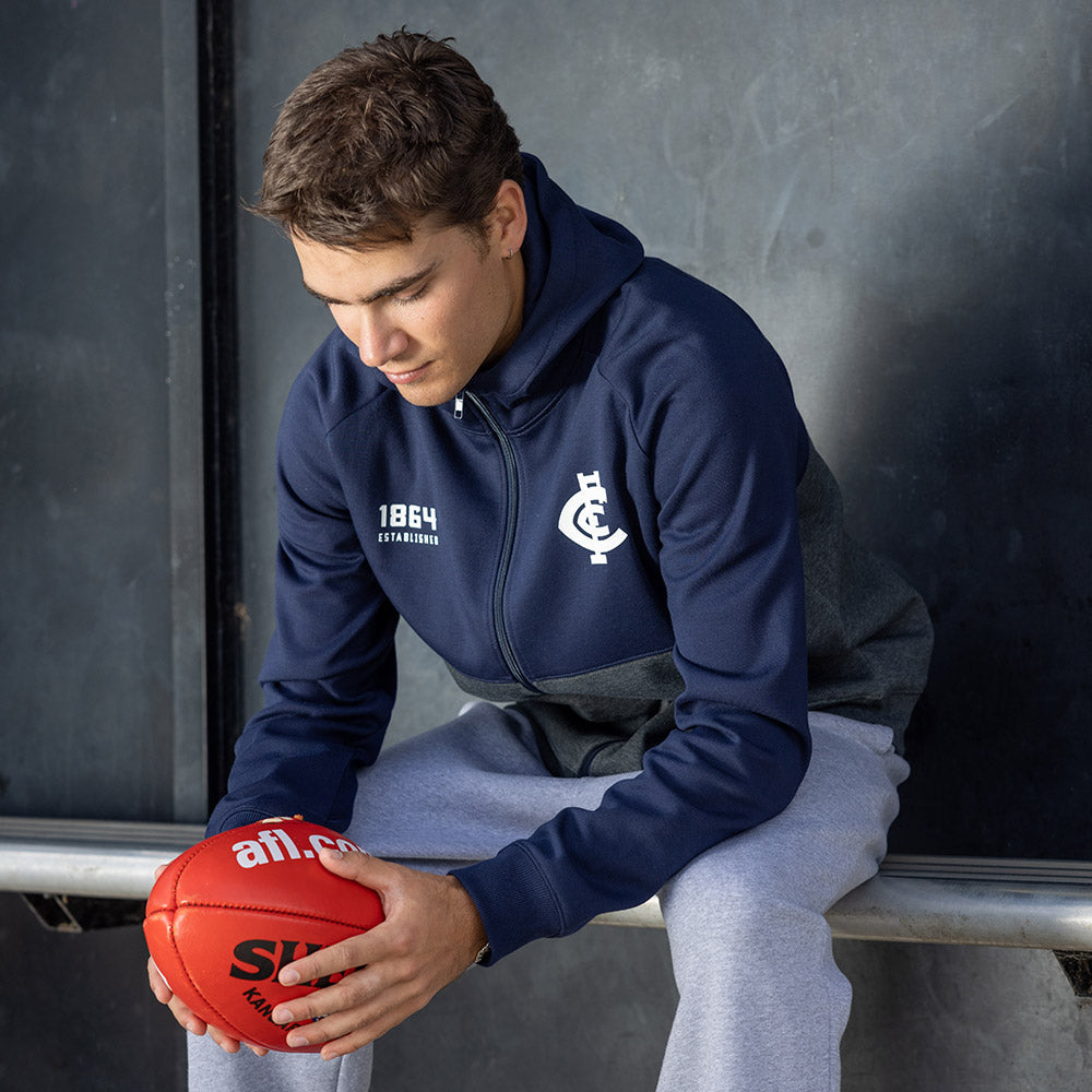Carlton Mens Zip Tech Fleece Hoodie – The AFL Store