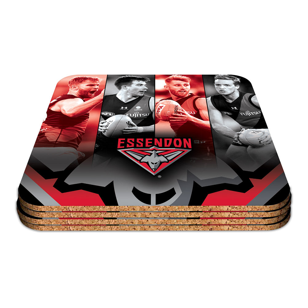 Essendon Set Of 4 Player Coaster – The AFL Store