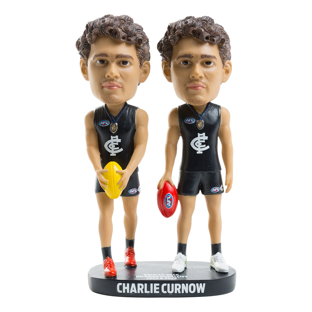 Carlton Double Bobblehead: Charlie Curnow Coleman Medal – The AFL Store
