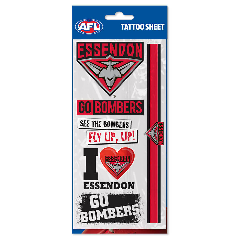 Essendon Tattoo Sheet – The AFL Store