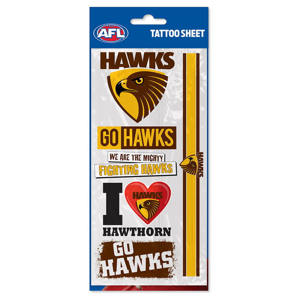 Hawthorn Tattoo Sheet – The AFL Store