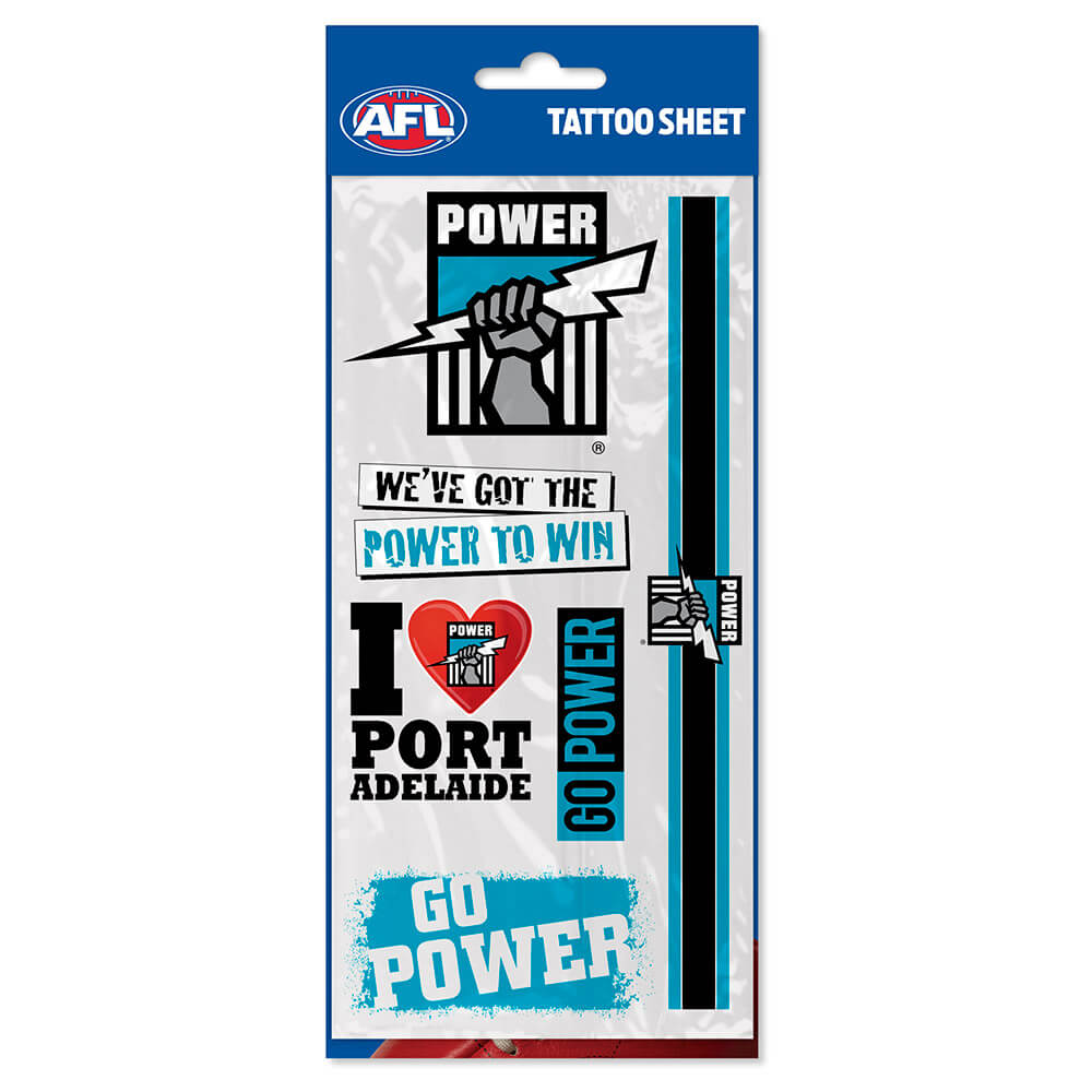 Port Adelaide Tattoo Sheet – The AFL Store