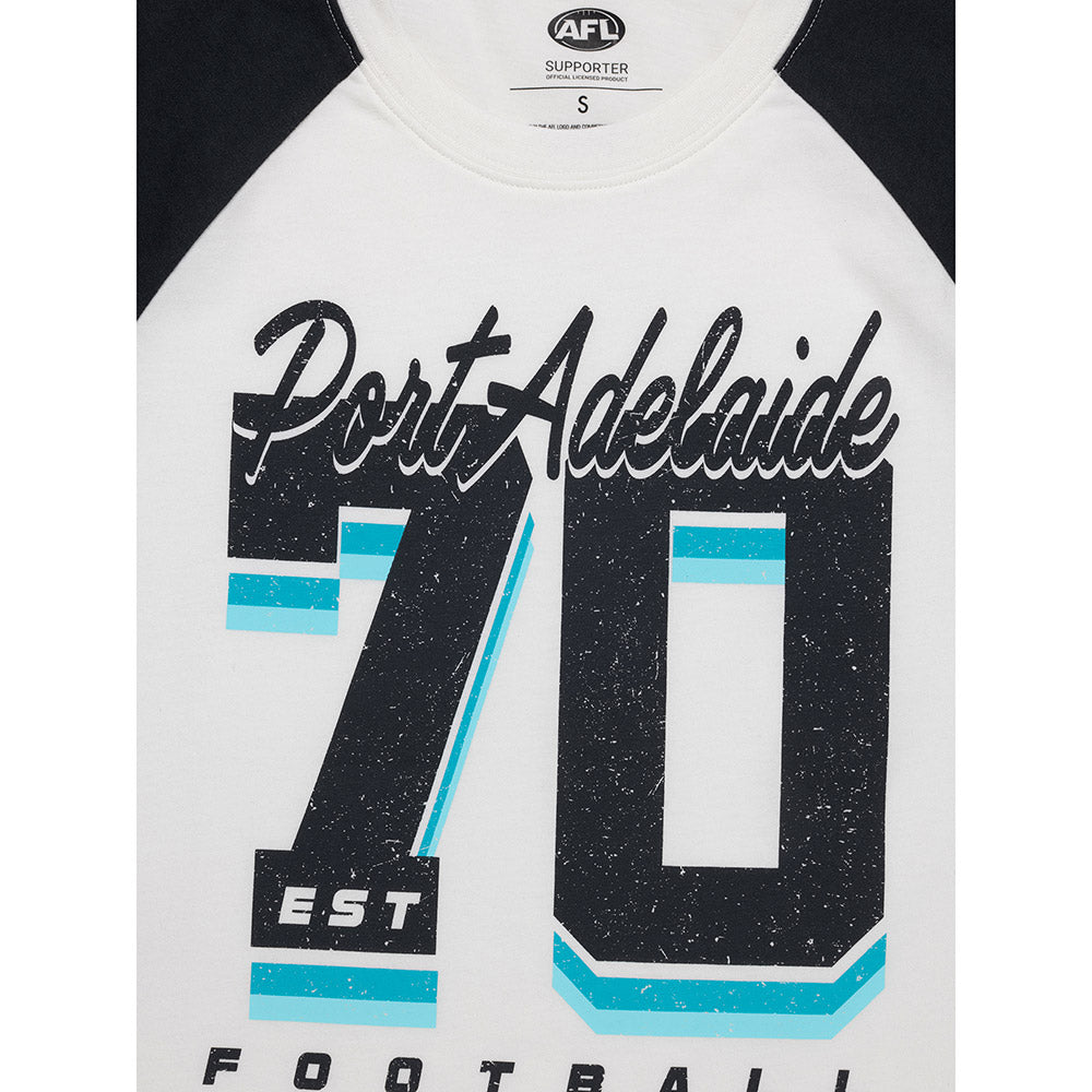 Port Adelaide 2-Tone Womens Raglan Tee – The AFL Store