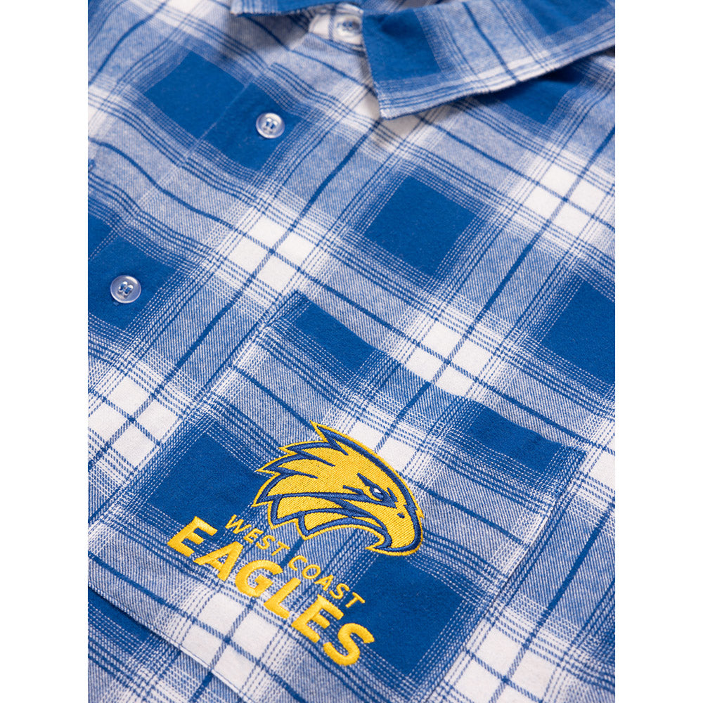 West Coast Eagles Mens Check Flannel Shirt – The AFL Store