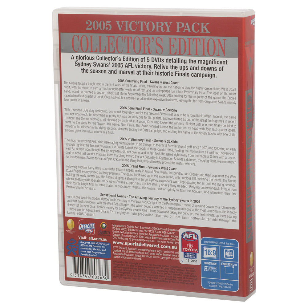 Sydney Swans 2005 Victory Dvd Pack – The AFL Store