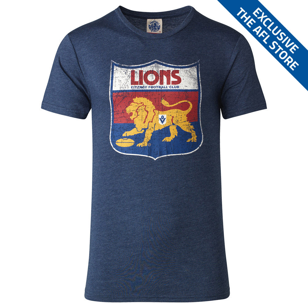 Fitzroy Lions Mens Retro Shield Tee – The AFL Store